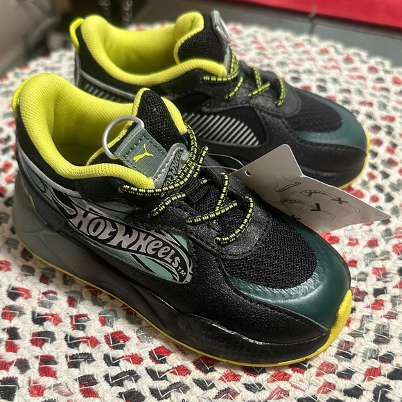 Puma | Shoes | Puma Kids Sneakers Hot Wheels Black And Yellow | Poshmark